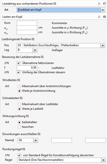 Lastabtrag aus vorhandenen Positionen(S402.de) – Baustatik-Wiki
