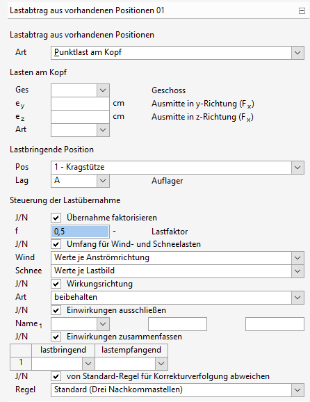 Lastabtrag aus vorhandenen Positionen(S412.de) – Baustatik-Wiki